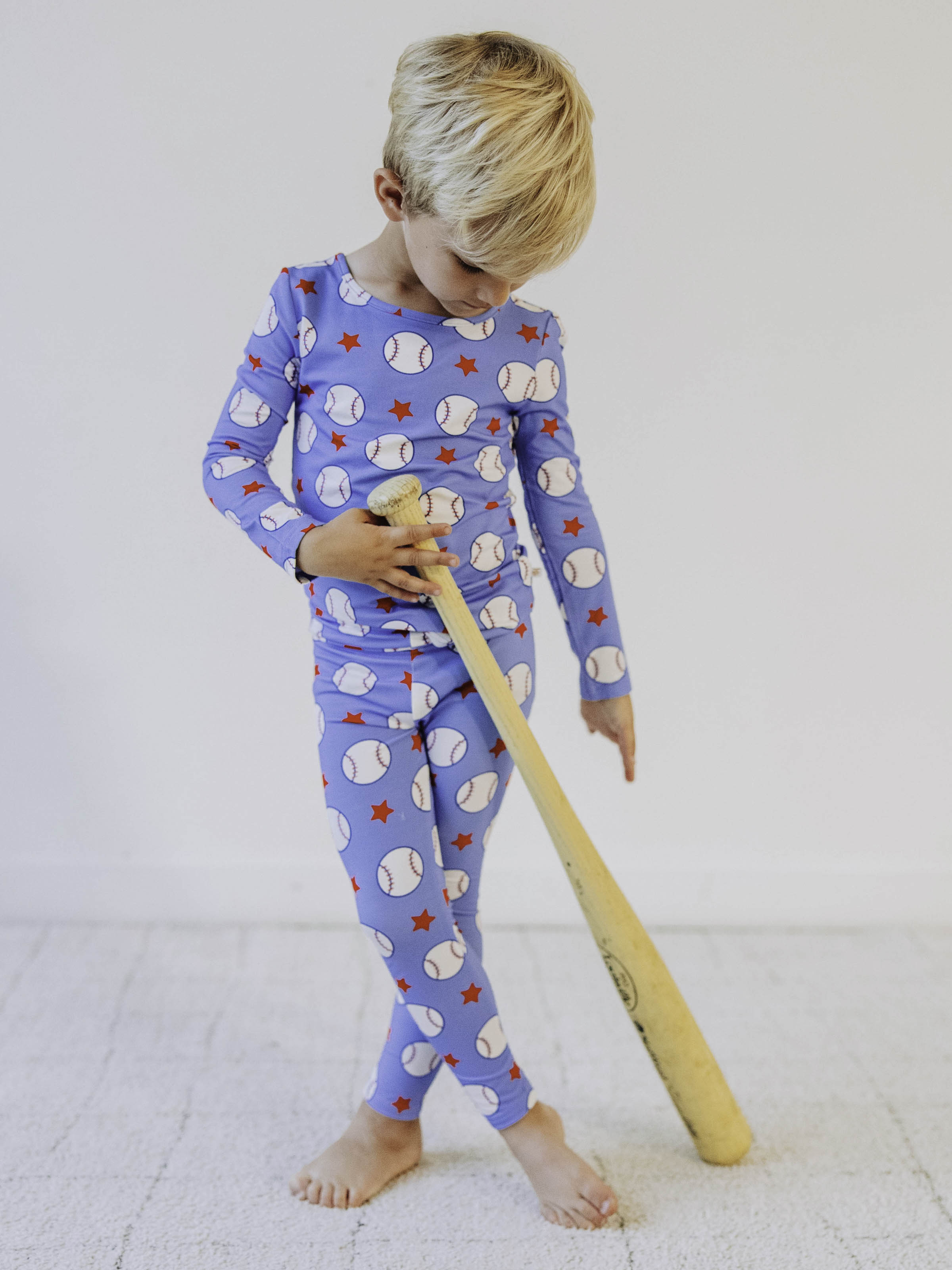 Cloud Fitted Pajamas - Allstar Baseball - SweetHoney Clothing