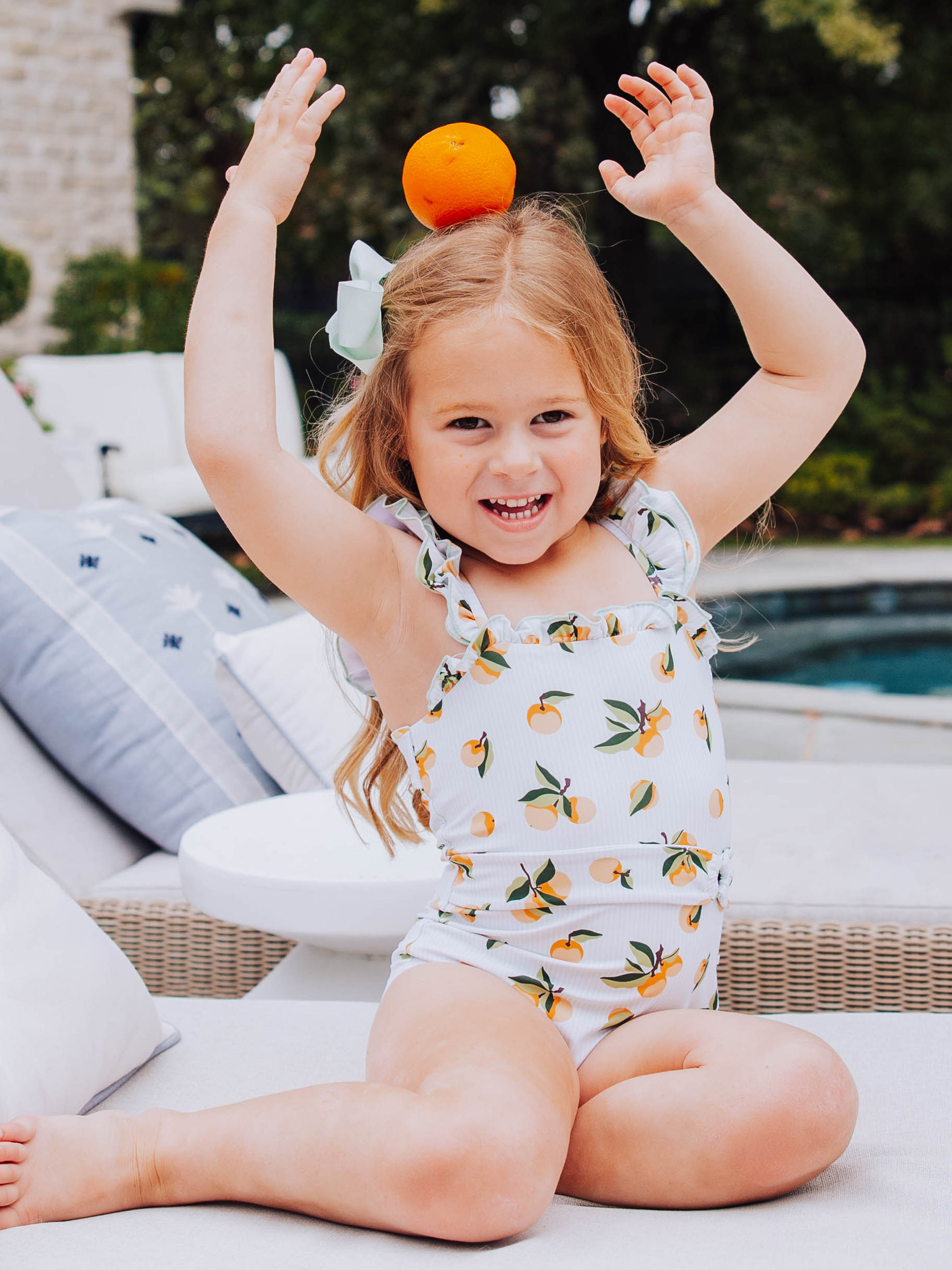 Maisie One Piece Oranges Stripe SweetHoney Clothing maisie-one-piece-oranges-stripe-sweethoney-clothing