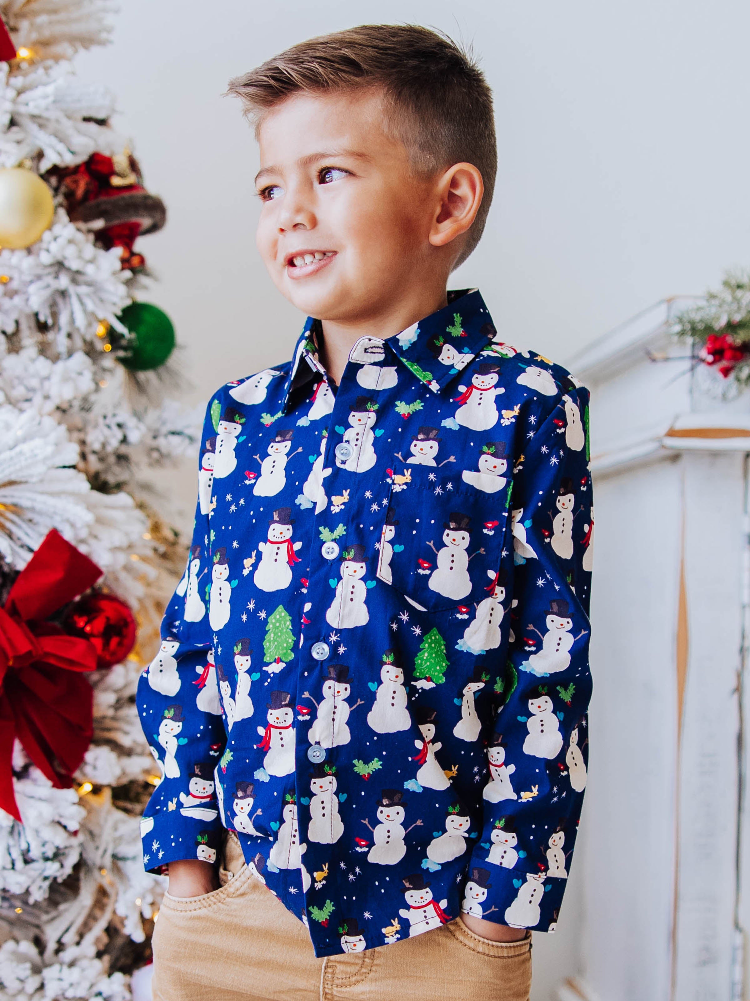 Button Up Shirt Winter Wonderland SweetHoney Clothing button-up-shirt-winter-wonderland-sweethoney-clothing