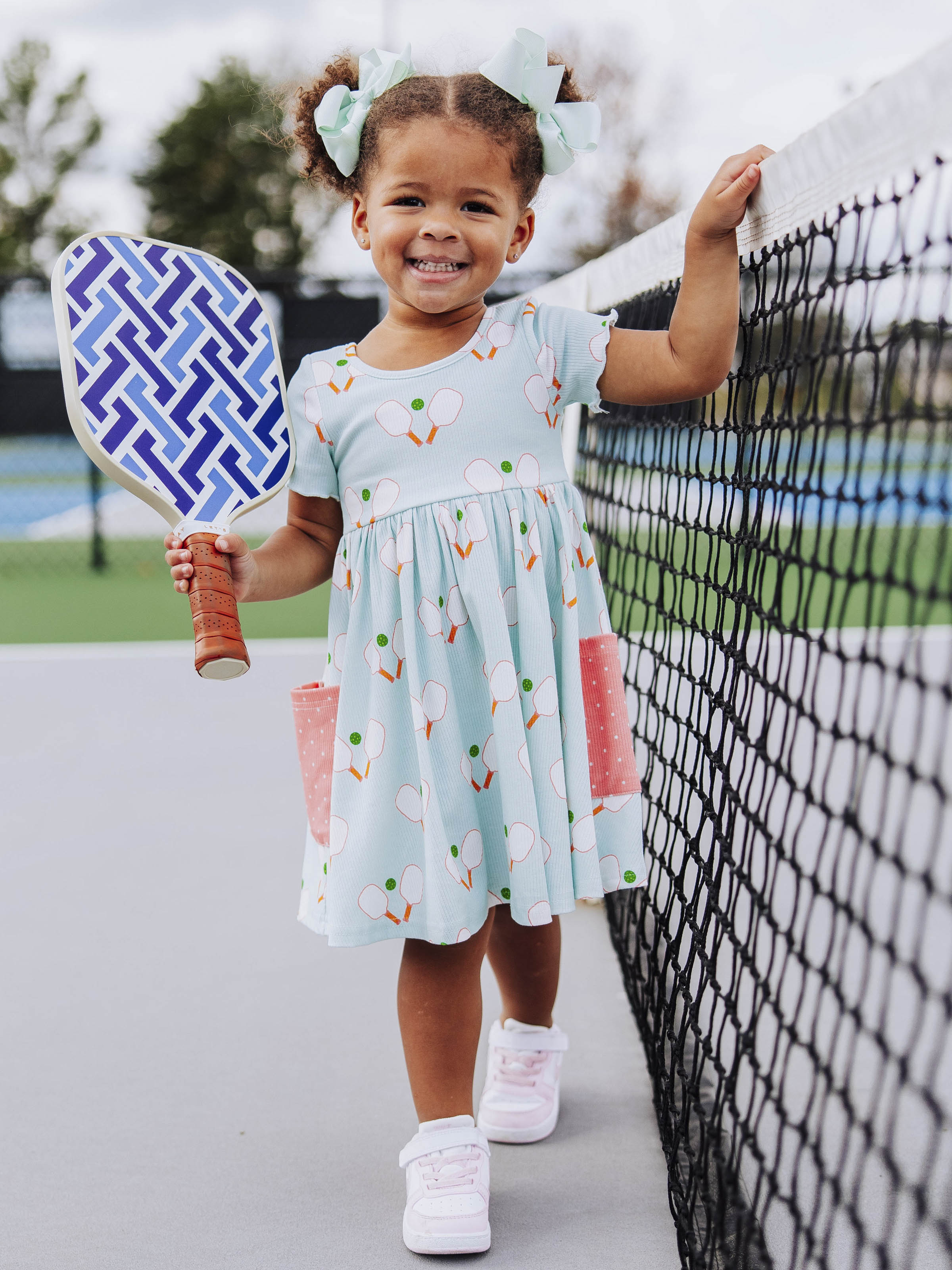Ribbed Knit Dress - Pickleball - SweetHoney Clothing