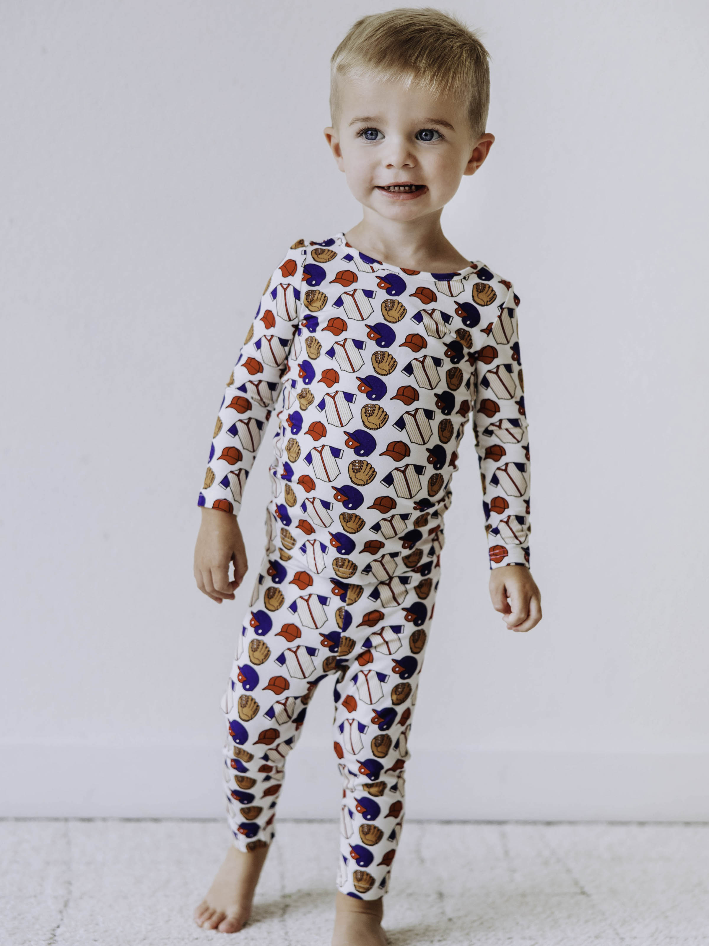 Cloud Fitted Pajamas - Take Me Out to the Ballgame - SweetHoney Clothing