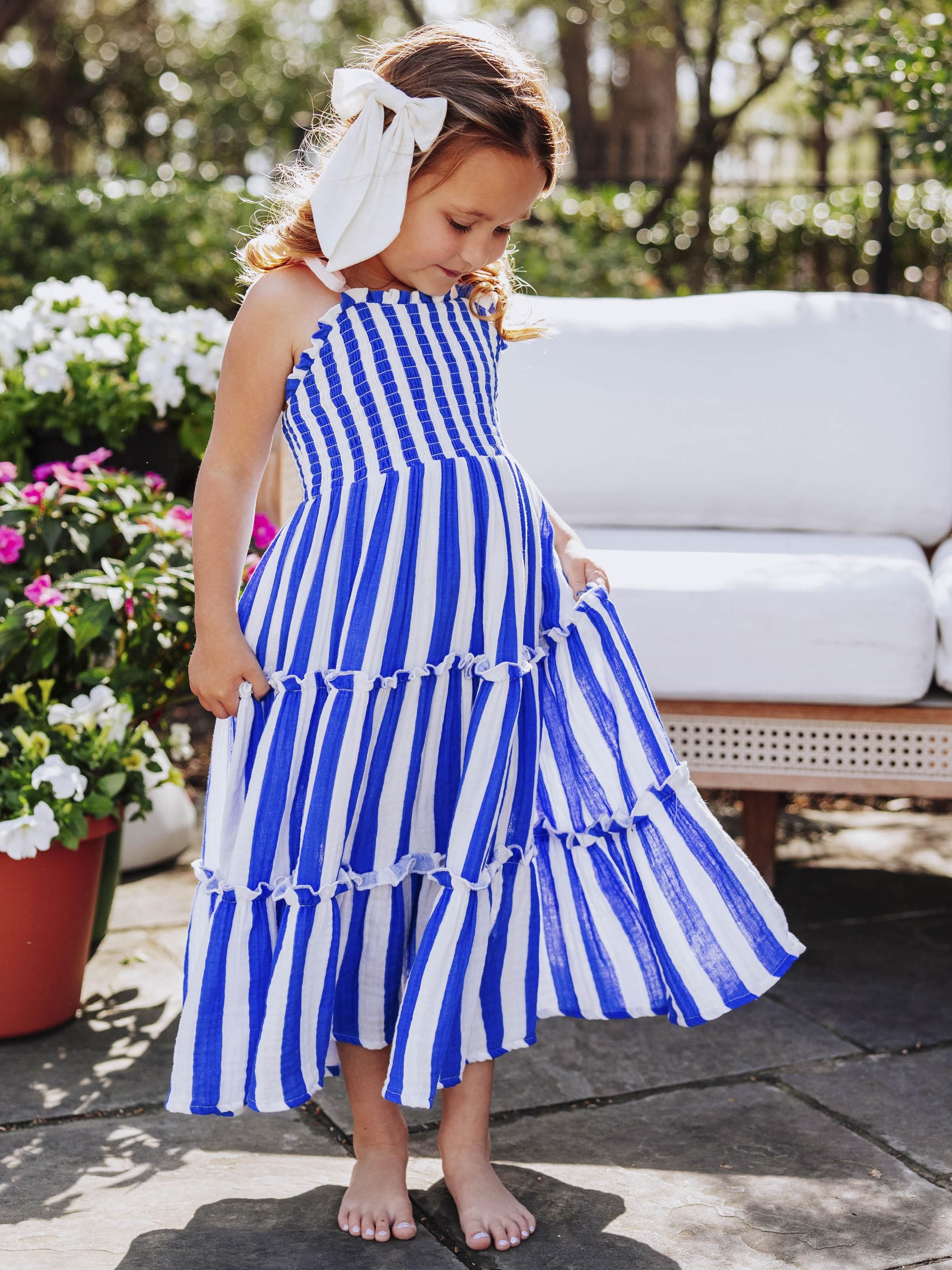 Beach Dress - Beachy Blue Stripes - SweetHoney Clothing