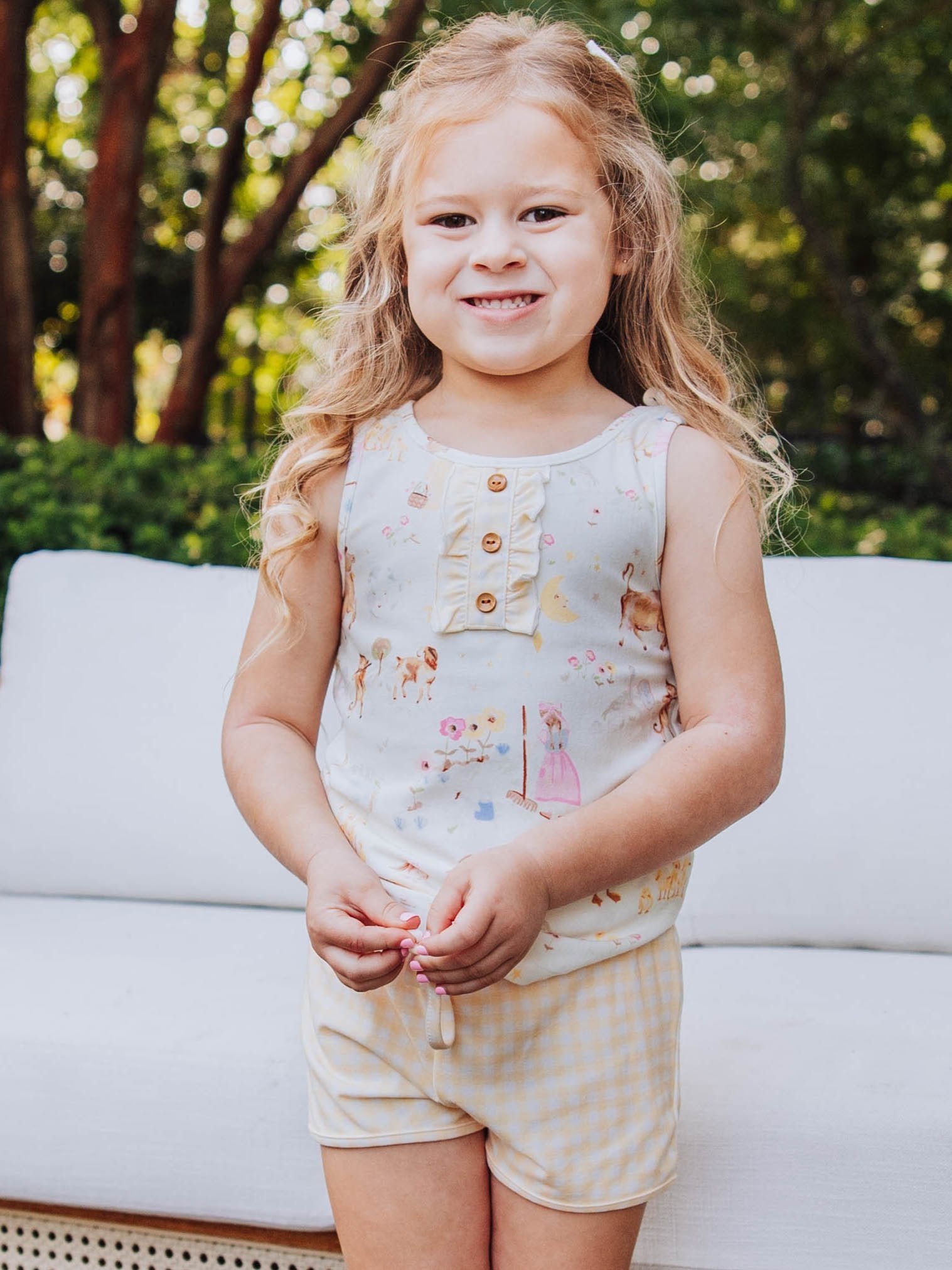 Cami Play Set Nursery Rhyme Check SweetHoney Clothing