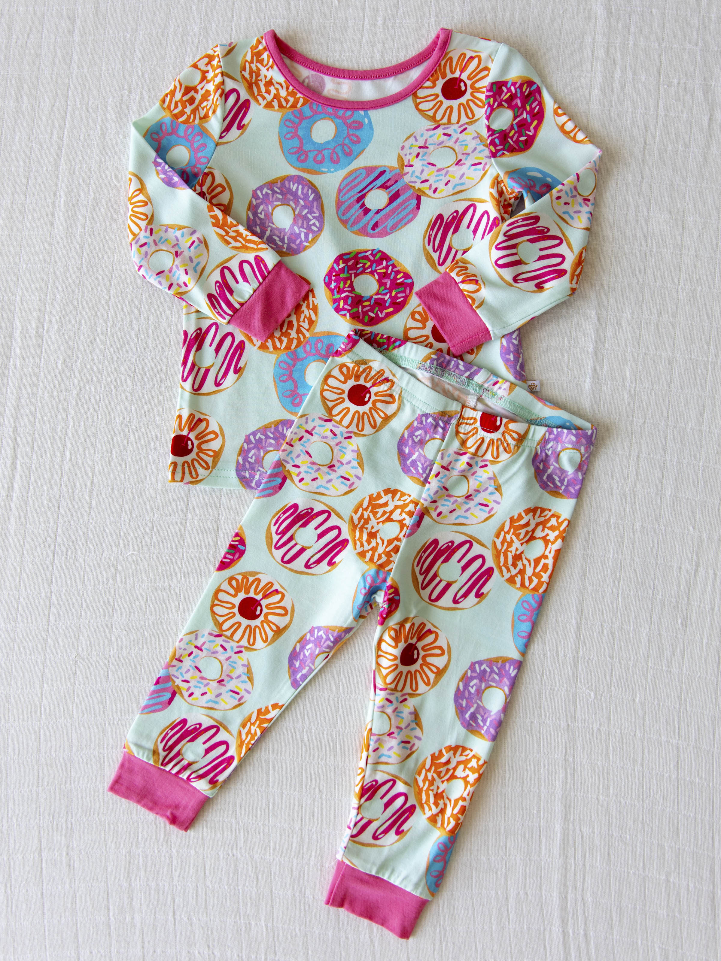 Cloud Fitted Pajamas - Colorful Donuts - SweetHoney Clothing