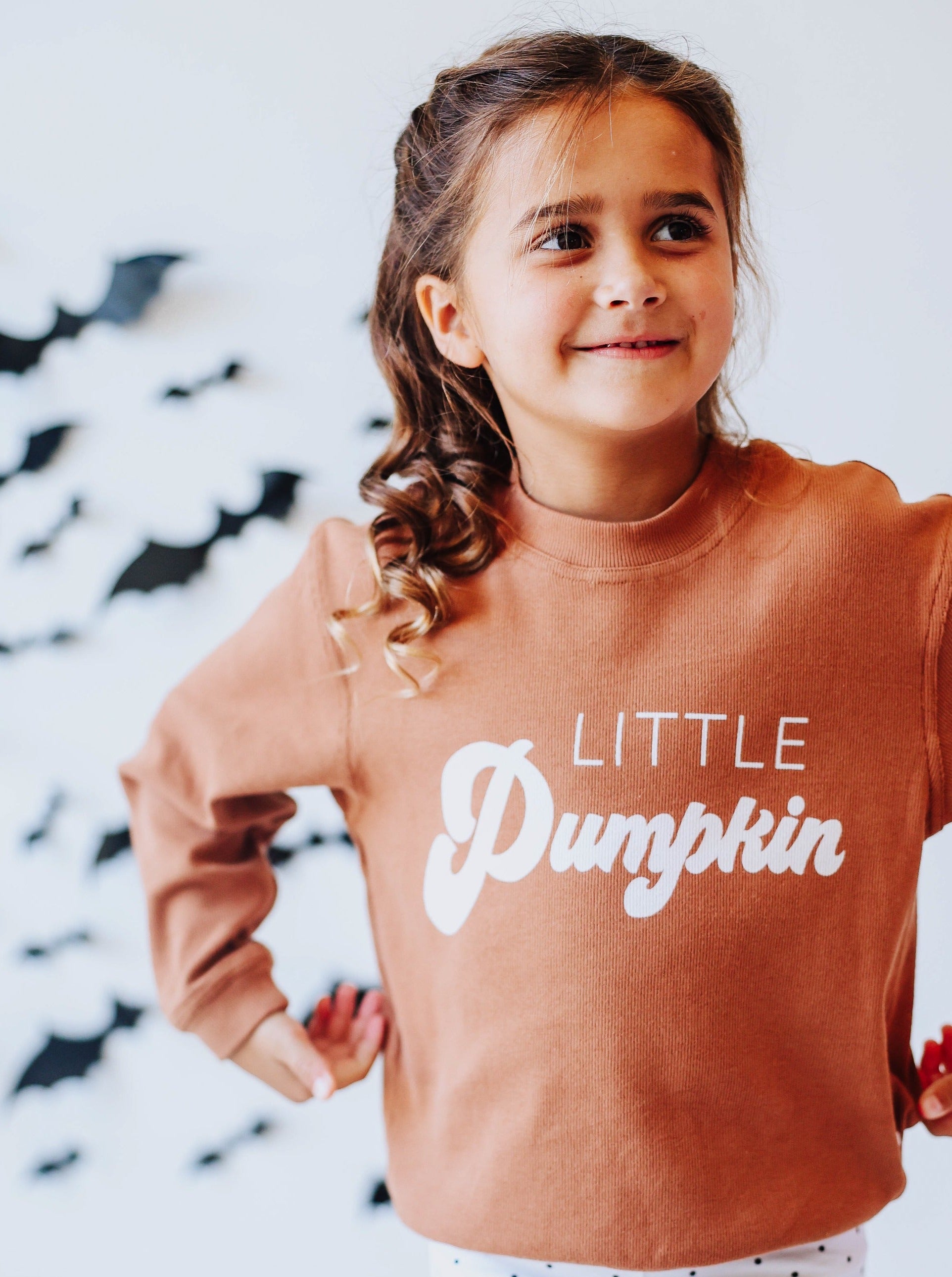 Ribbed Sweatshirt - Little Pumpkin Cocoa - SweetHoney Clothing