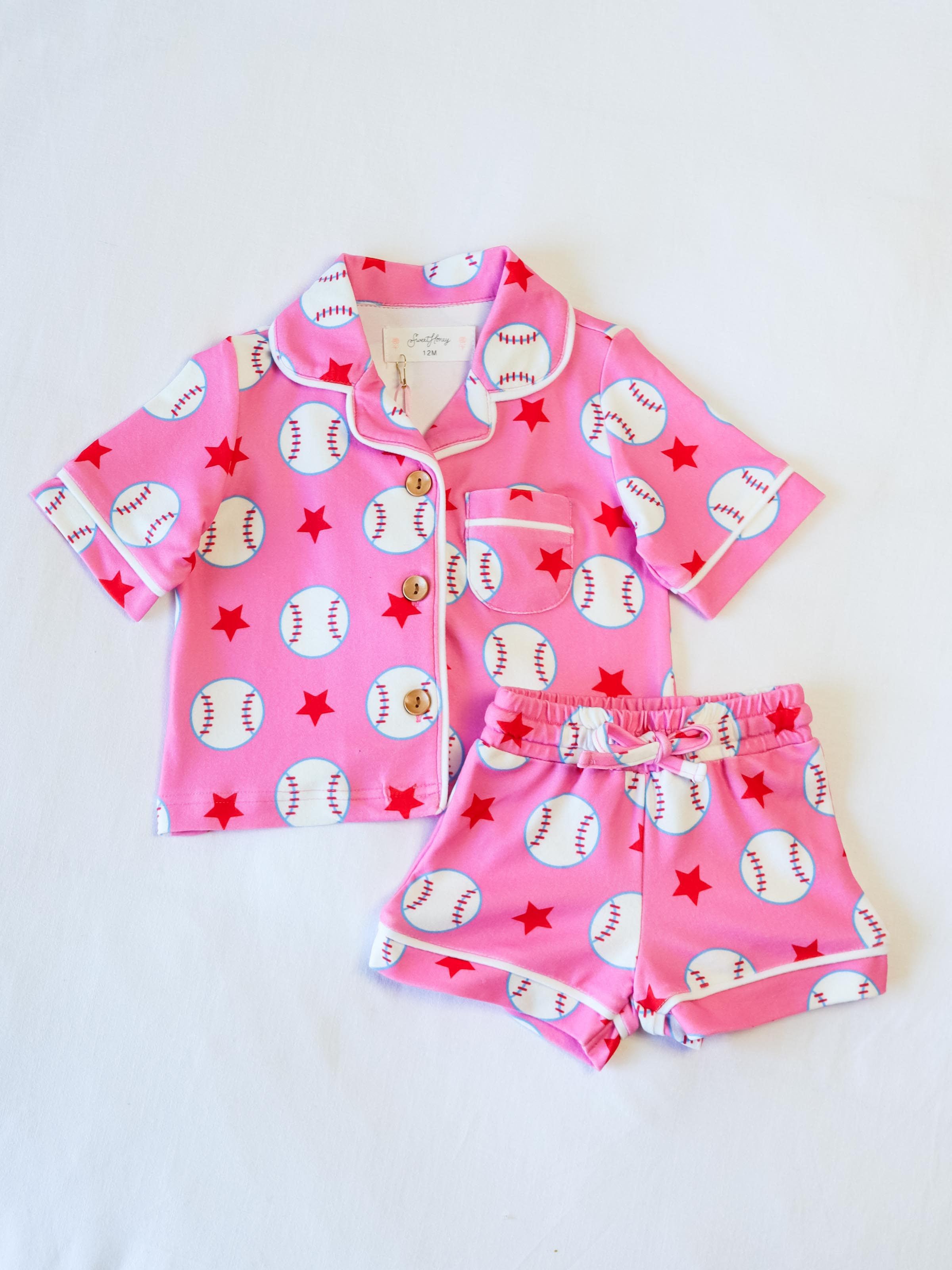 Everyday Play Set - Allstar Baseball Pink - SweetHoney Clothing